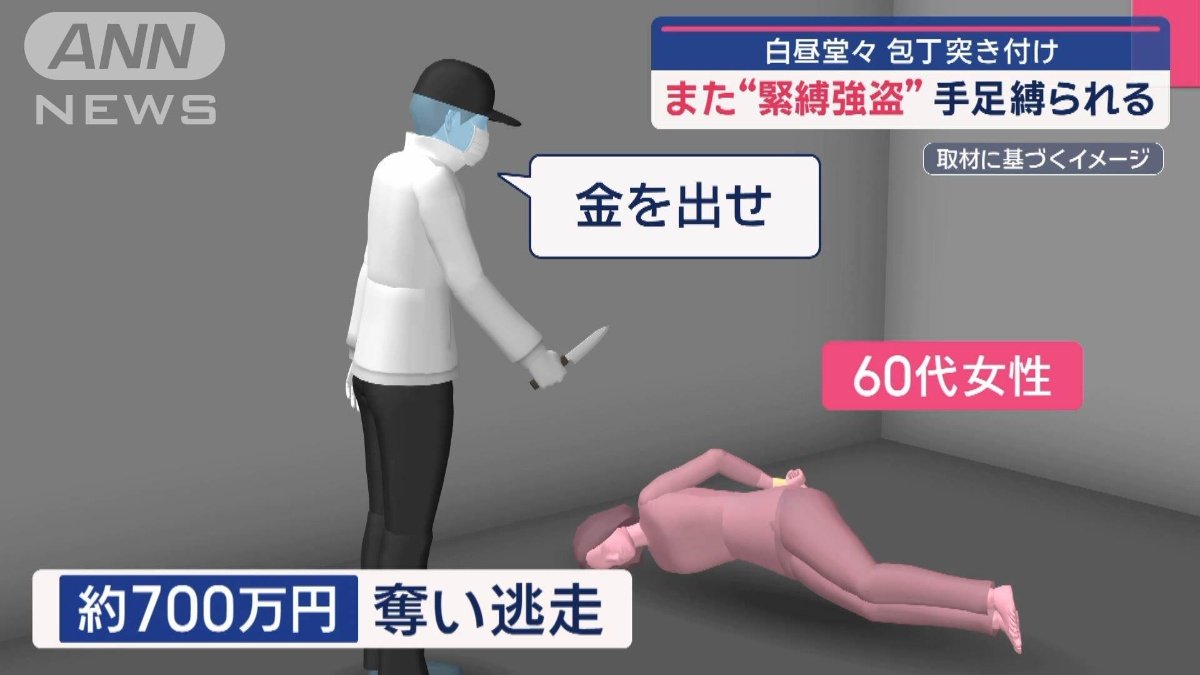 【写真・画像】また 緊縛強盗”手足縛られる 白昼堂々 包丁突き付け 4枚目 国内 Abema Times アベマタイムズ