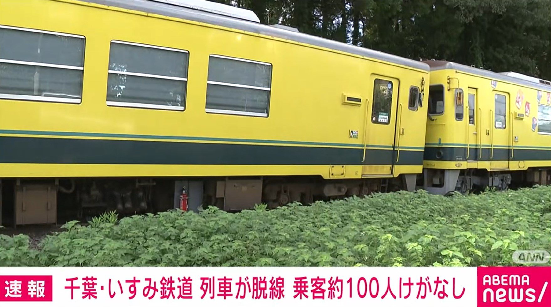【写真・画像】千葉・いすみ鉄道の列車が脱線 乗客約100人にけがなし 1枚目 | 国内 | ABEMA TIMES | アベマタイムズ