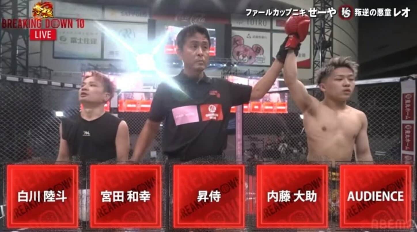 全試合結果・速報中 Breaking Down10（ブレイキングダウン10） | 格闘技 | ABEMA TIMES | アベマタイムズ