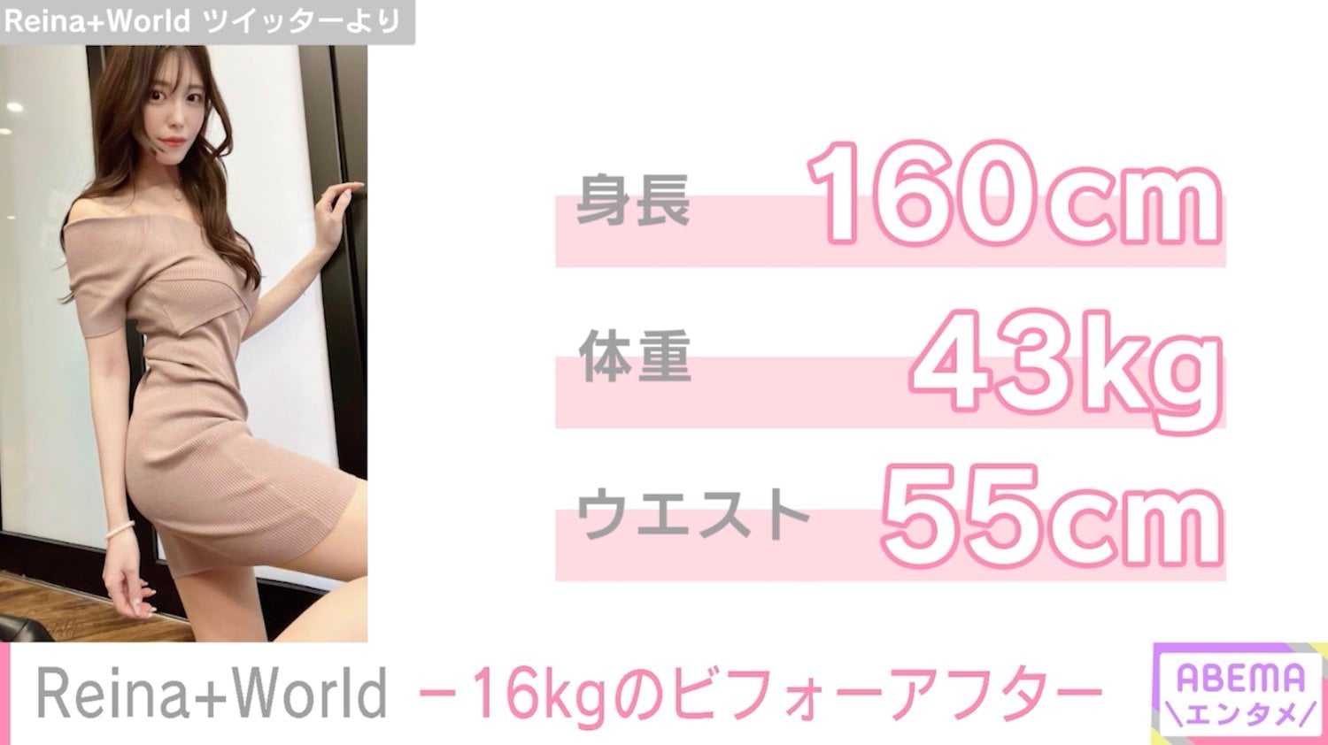 【写真・画像】東大大学院卒のモデル・Reina+World、5年間で16kg減のダイエットに成功 「こんなに変わるのか」と話題に 1枚目 ...