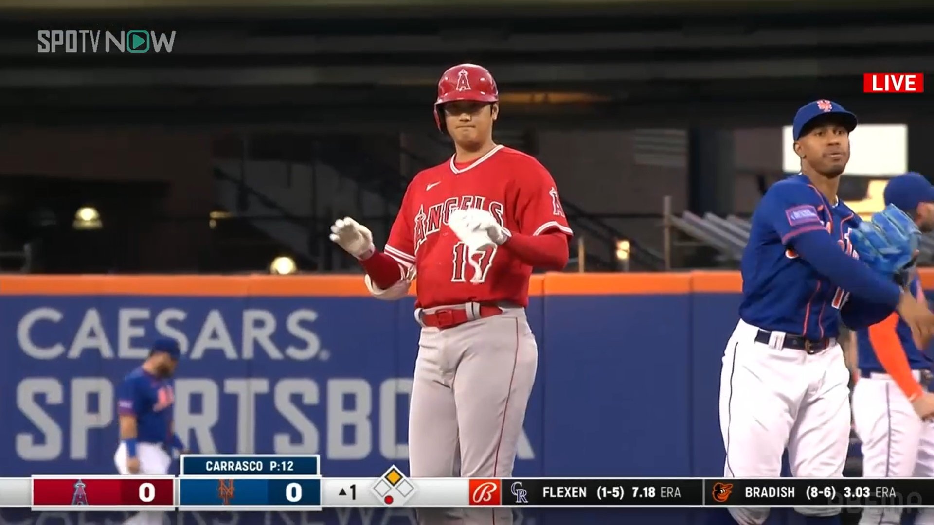 本当に右肘を痛めているのか…大谷翔平、打球速度176キロの弾丸ライナー二塁打＆三塁打にファン「しっかりバケモンw」 | MLB | ABEMA TIMES | アベマタイムズ