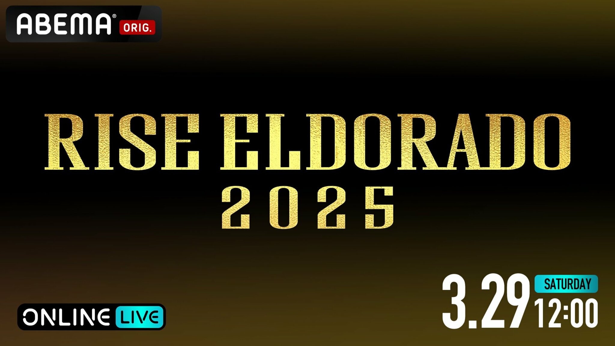 ABEMA PPV 『RISE ELDORADO2025』3月29日に全試合独占生中継…中村寛・那須川龍心・YA-MANらコメント公開 | VISIONS（ビジョンズ）