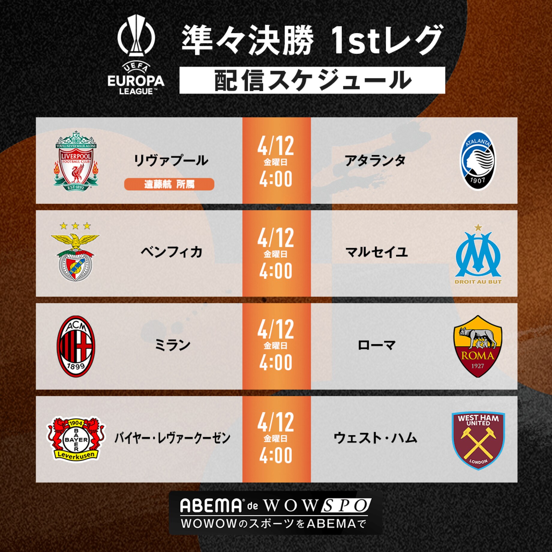 ABEMAでWOWOWのスポーツコンテンツが視聴できる「ABEMA de WOWSPO」の提供を開始 | VISIONS（ビジョンズ）