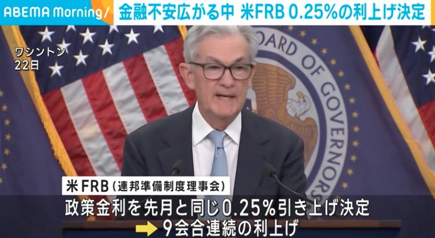 米FRB 0.25％の利上げを決定 インフレ抑制を優先 | 政治 | ABEMA TIMES | アベマタイムズ
