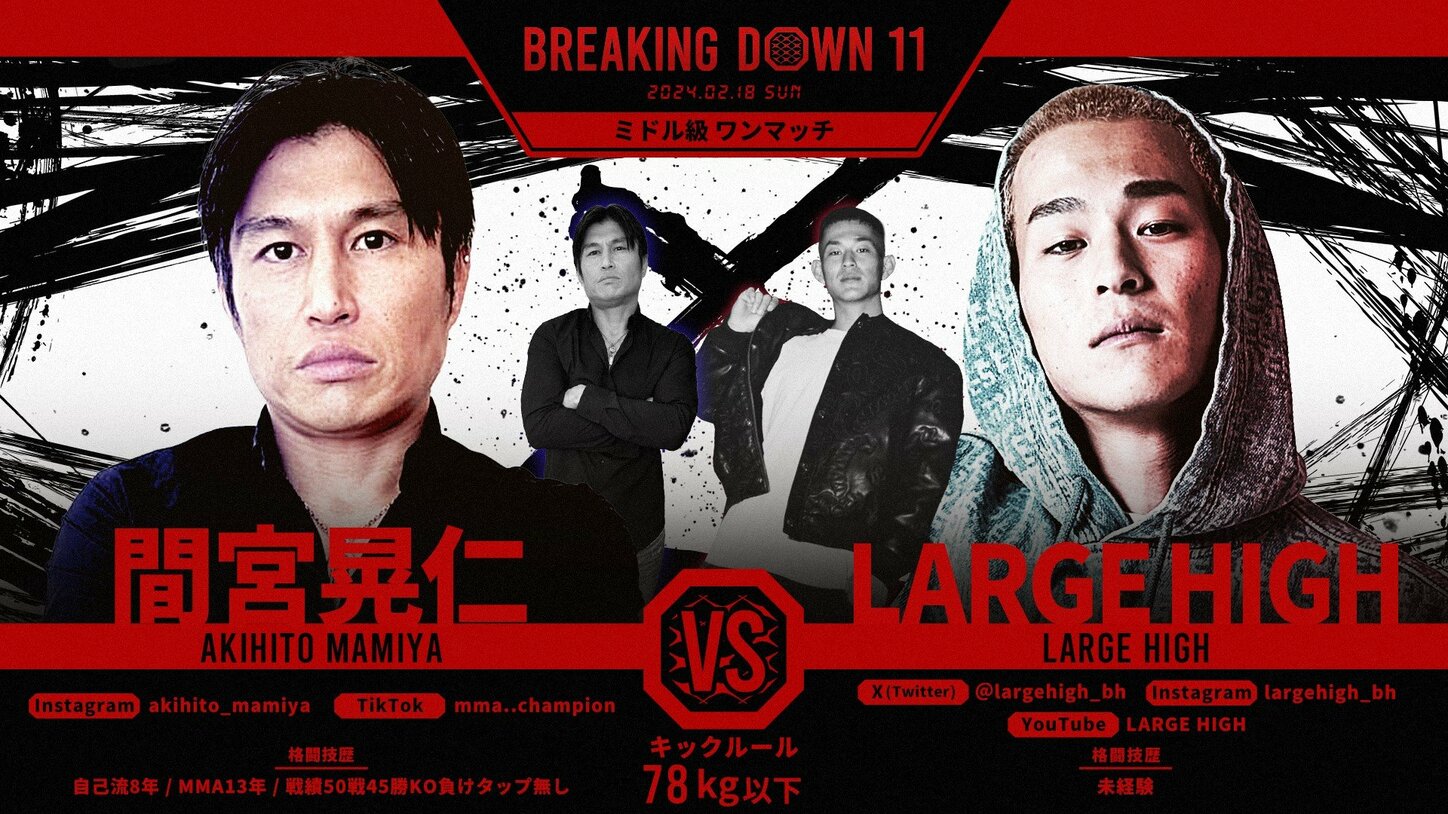 Breaking Down11（ブレイキングダウン11）結果・速報・対戦カード・大会情報 | ニュース | ABEMA TIMES | アベマタイムズ
