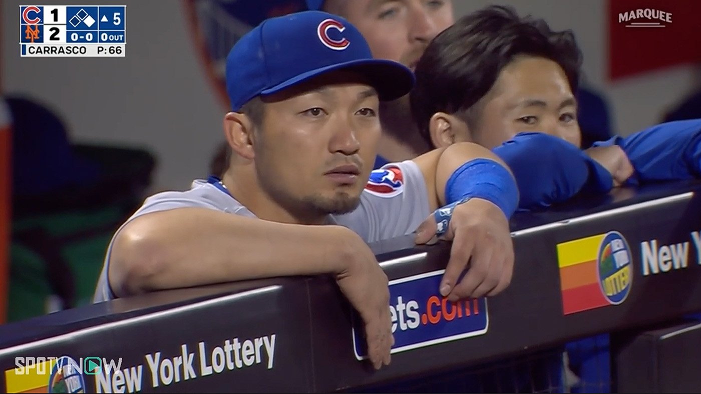 鈴木誠也がベンチスタートでも楽しそう！同僚の同点打にノリノリのダンスを披露 | 野球 | ABEMA TIMES | アベマタイムズ