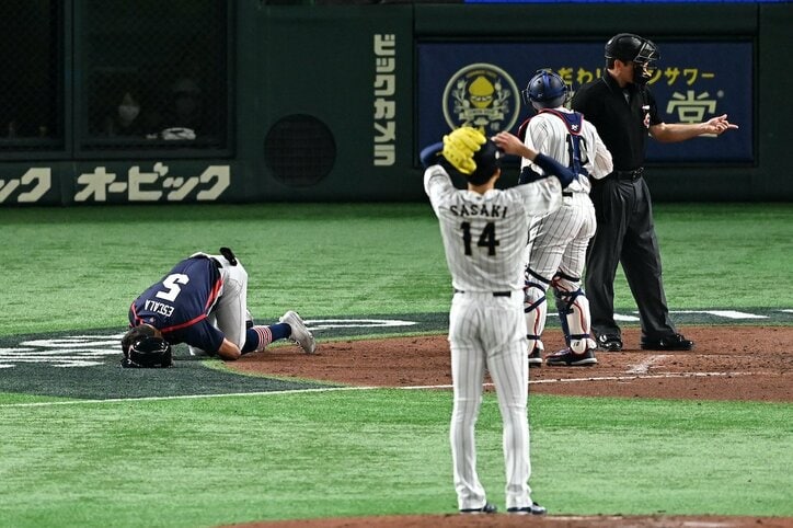 大谷翔平も思わず「あれはヤバイ」佐々木朗希の162kmが直撃で場内どよめき スポーツマンシップに称賛の声 野球 Abema Times アベマタイムズ